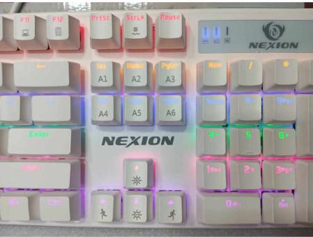 NEXION KL-100W MECHANICAL KEYBOARD WHITE BLUE SWITCH - TikTok Shop ...