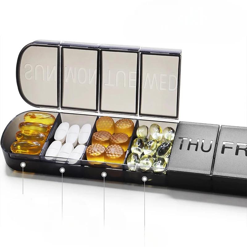 New Portable Mini Plastic 7 Grids 7 Days Weekly Pill Case Medicine ...