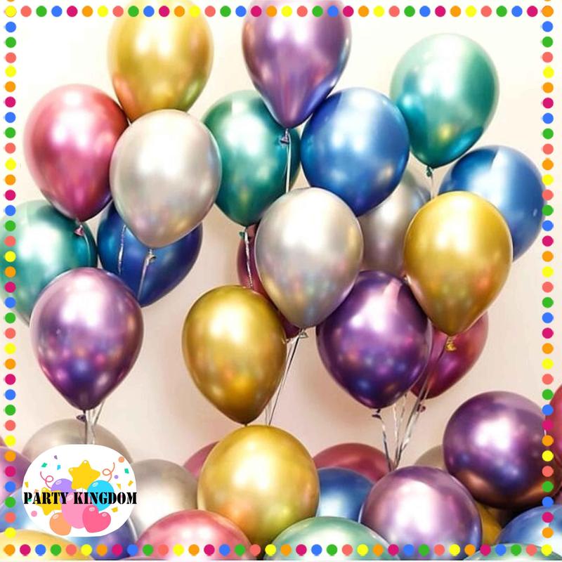 Party Kingdom 10 pcs 10inch Chrome Metallic Balloon Birthday - TikTok ...