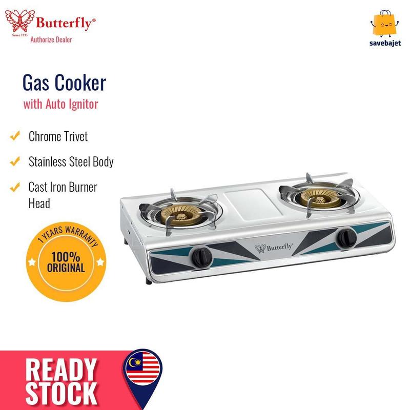 (A) Butterfly Dapur Gas Dwi Pembakar Double Gas Stove Gas Cooker ...