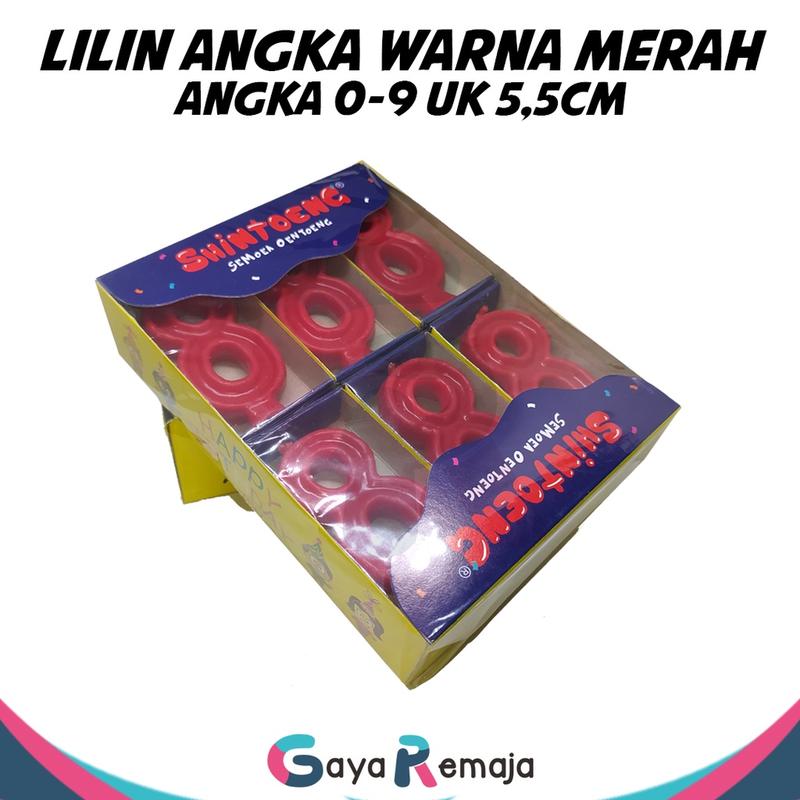 Lilin Ulang Tahun / Lilin Angka 0-9 Warna Merah / Lilin Satuan - Shop | Tokopedia