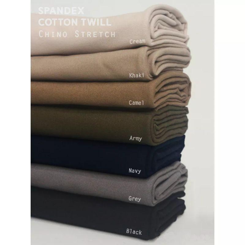 Kain chinos stretch cotton katun twill spandex - Shop | Tokopedia