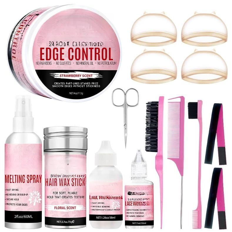 15 count Wig Kit for Lace Front Wigs, Hold Melting Sprayfor Wigs/Wig ...