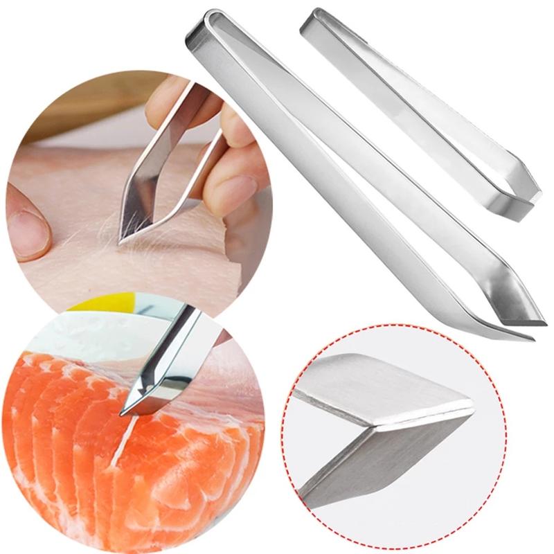 1 PC Stainless Steel Fish Bone Tweezers /Pincer Clip Puller Remover ...