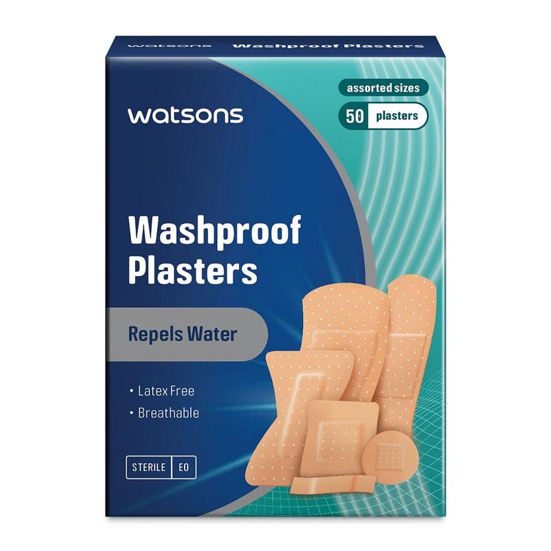 WATSONS Washproof Plaster Assorted 50s - TikTok Shop Malaysia