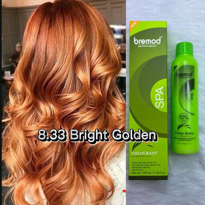 bremod performance 8.33 Bright Golden permanent hair colour set ...