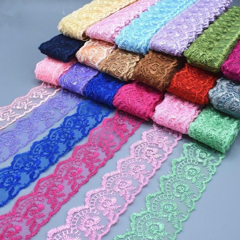(yard) Lace Lebar 4cm Hiasan Baju Lis Baju Simple Chemical Lace ...