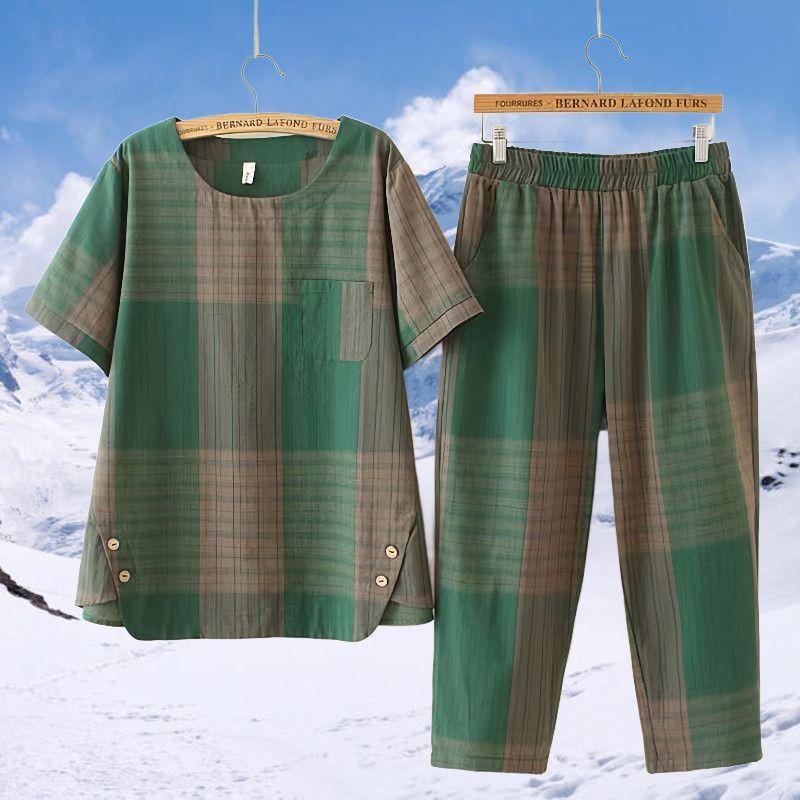 Sut Wanita Saiz Besar, Fesyen, Longgar, Sesuai untuk Ibu, Pakaian ...