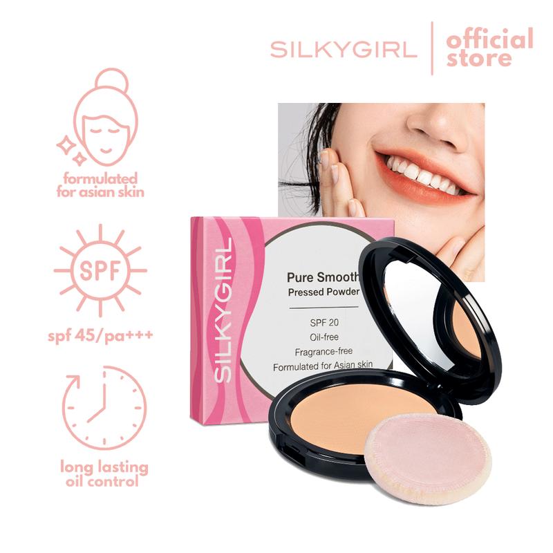 Silkygirl Pure Smooth Pressed Powder SPF 45/PA+++ - TikTok Shop Philippines