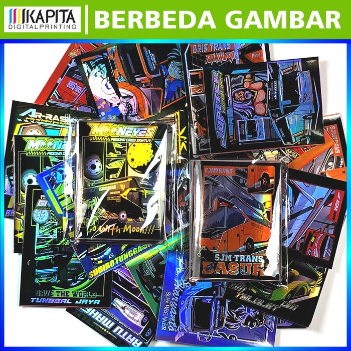 Jual (isi 20 lembar) Stiker Bus Hologram Bunglon Murah Tahan Air stiker ...