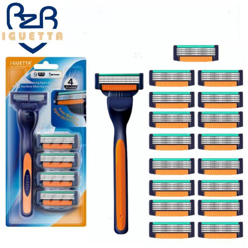 Manual Razor Set, 1 Count Handle & Replaceable Blade, Portable ...
