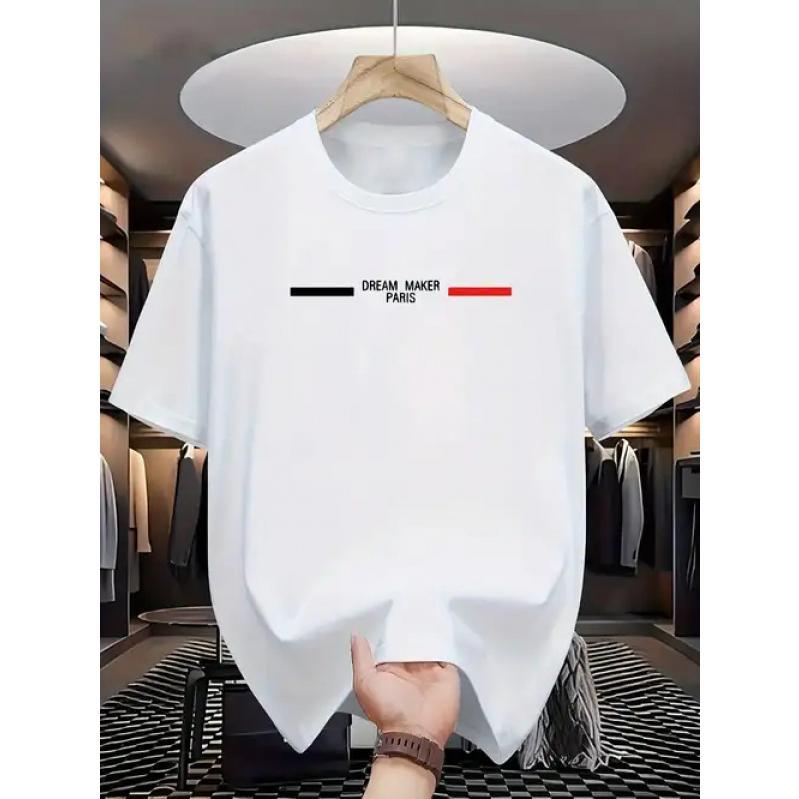 Kaos Unisex Katun 220g Lengan Pendek, Kerah Bulat, Model Longgar Gaya ...