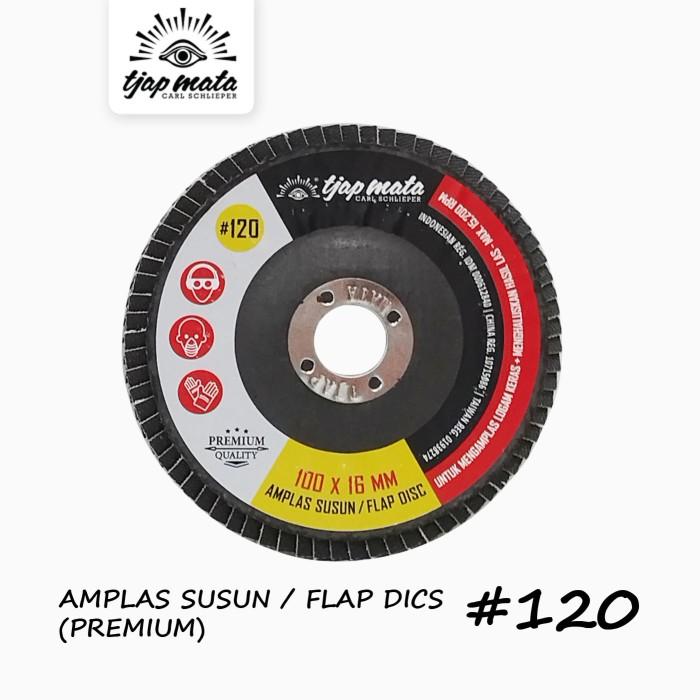 Jual TJAP MATA / CAP MATA Amplas Susun / Flap Disc 100 MM #120 (Premium ...