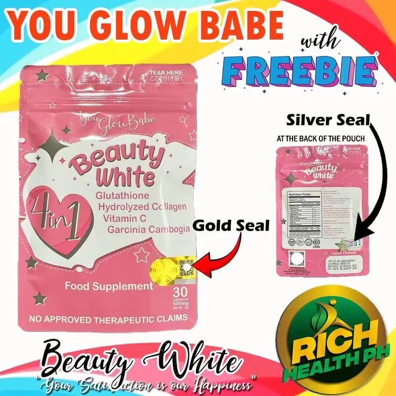 You Glow Babe Beauty White4in1Glutathione30Capsules Glutathione ...