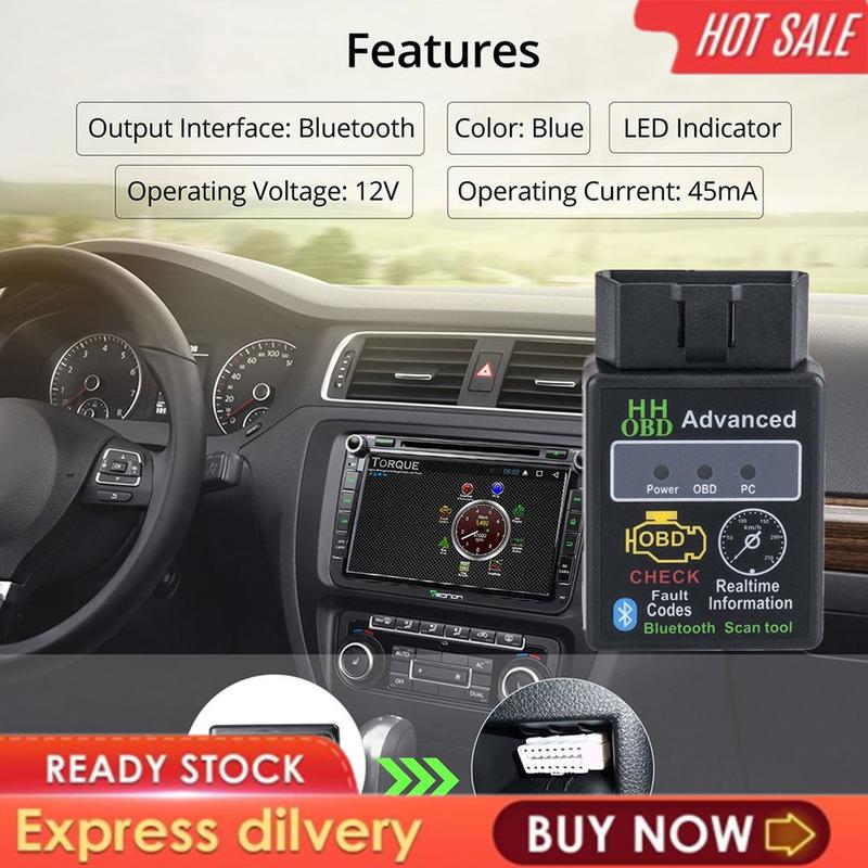 Bluetooth-Compatible Car OBD2 Scanner Elm327 Code Reader OBDII - TikTok ...