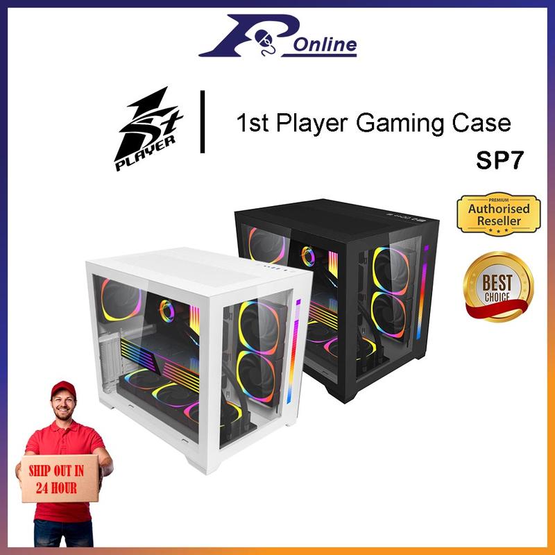 1st Player SP7 & SP7-EV Black / White Gaming Casing ATX PC Case ...