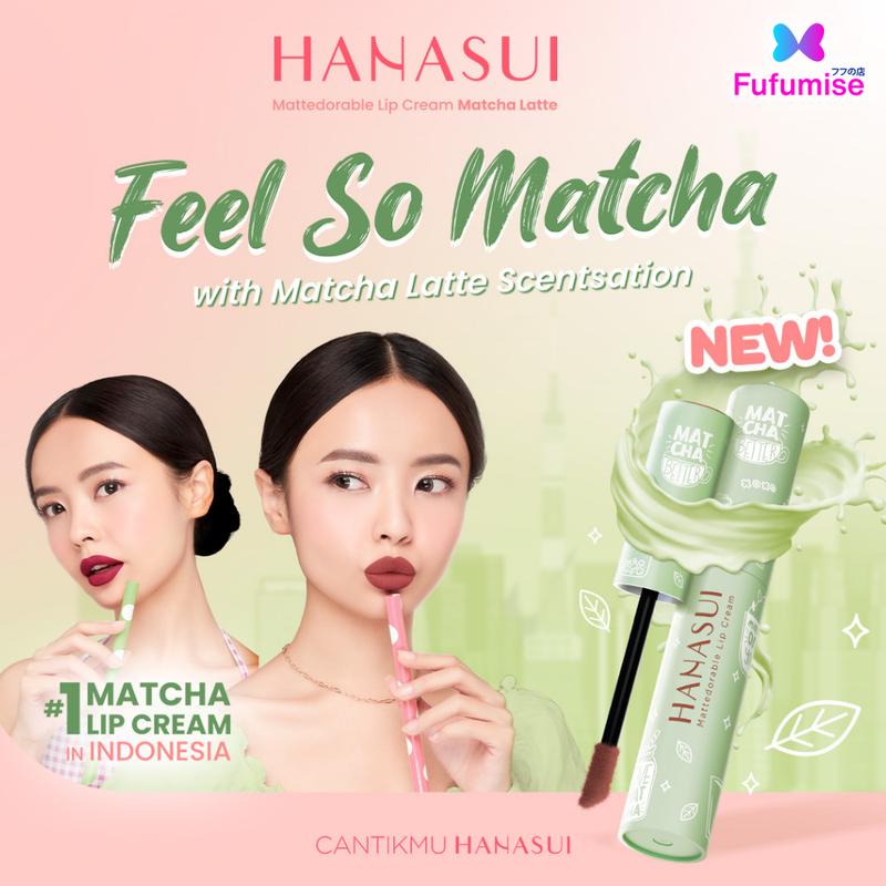 HANASUI Mattedorable Lip Cream Matcha Latte Edition | Lip Cream | Tahan ...
