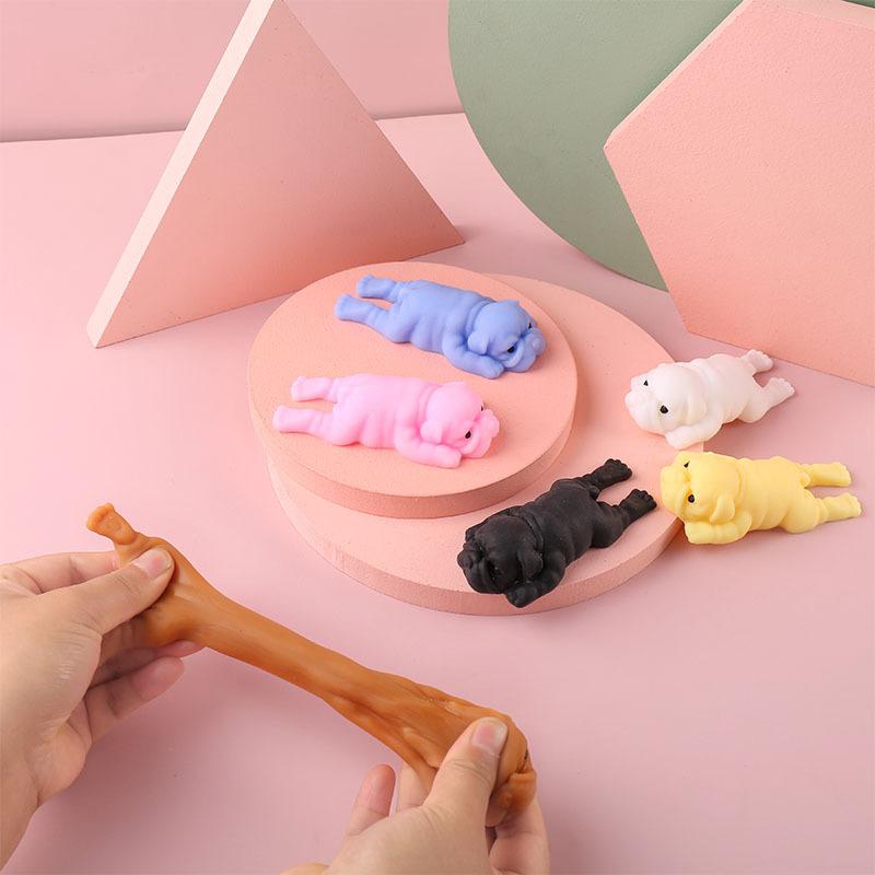 squishy bulldog Pug Dog Toys Decompression Silicone Bulldog Soft Animal ...