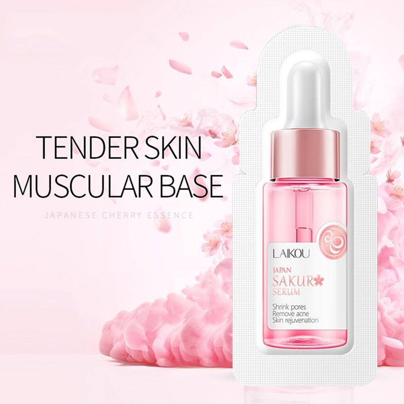 Serum Muka, Pencerah Bunga Sakura, Melicinkan, Mengurangkan Kedutan ...