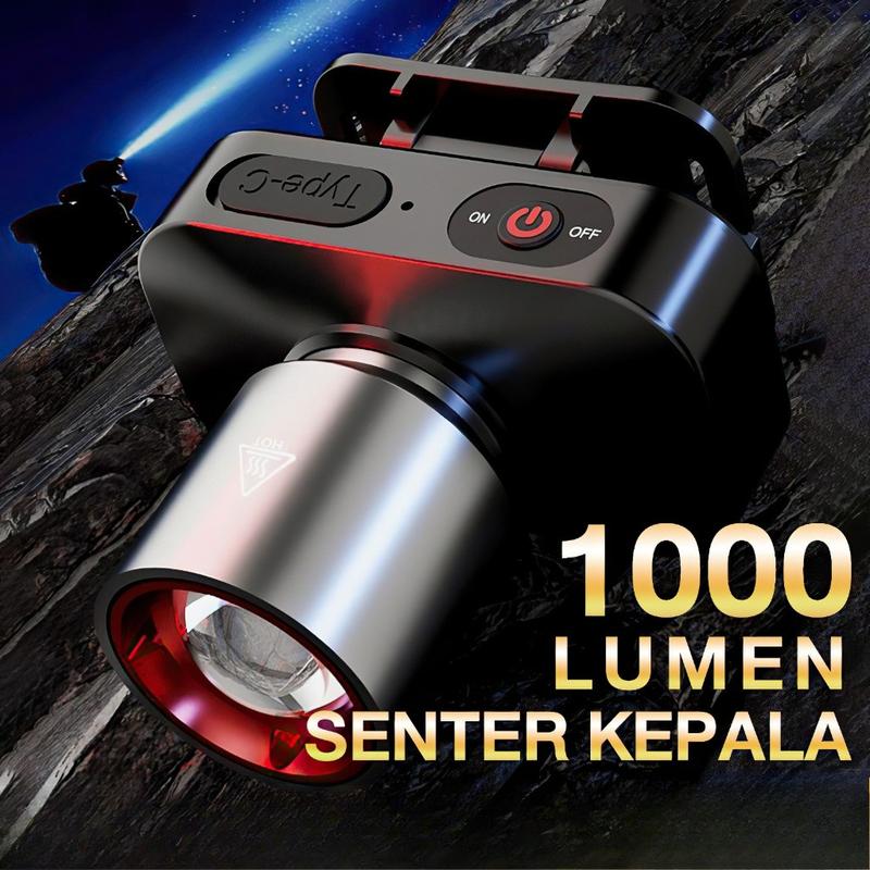 NUANYANG-Senter Kepala Cahaya Maksimal Plus RechargePro dengan USB ...