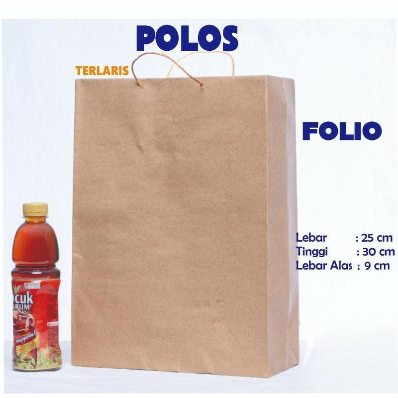 PAPER BAG FOLIO POLOS / PAPERBAG POLOS 25 X 33 X 9 / TAS KERTAS - Shop ...