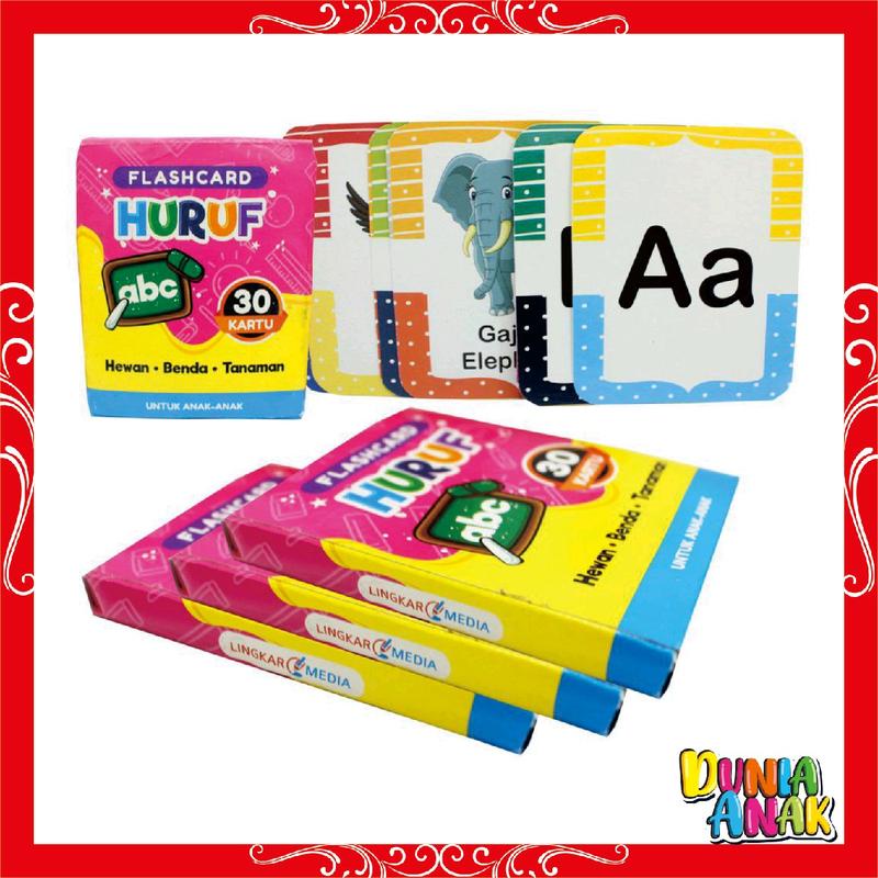 Flash Card Anak Isi 30 Kartu Mainan Kartu Huruf Angka Mainan - Shop ...