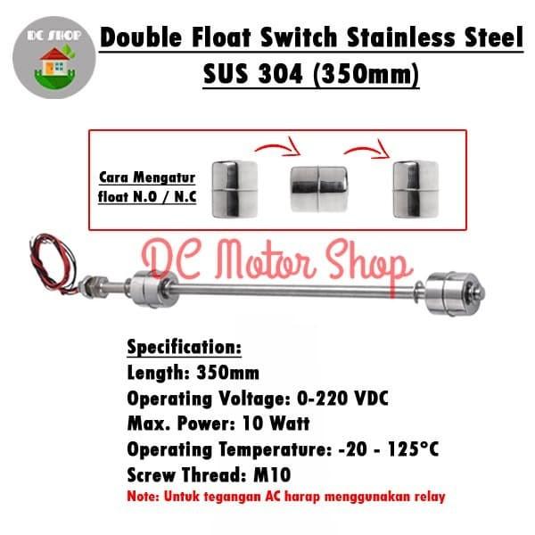 Jual Double Float Switch Dual Balls Stainless SUS Water Level Sensor ...