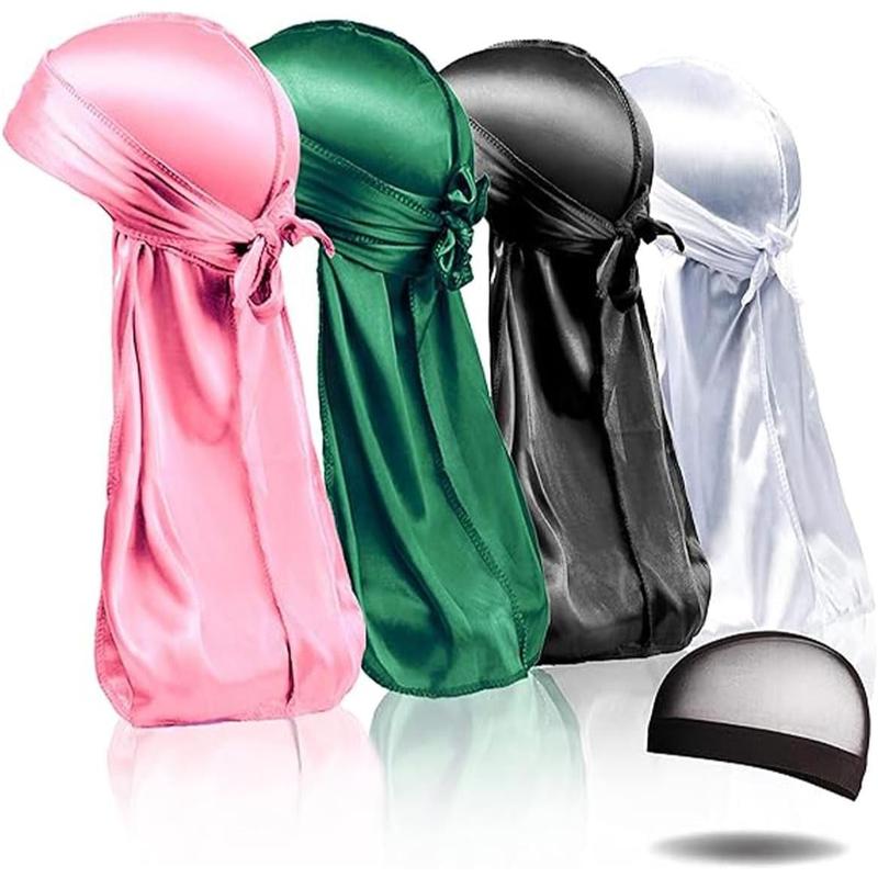 4 count Silky Durags, Silk Durag for Men Women Waves, Silk Durag ...