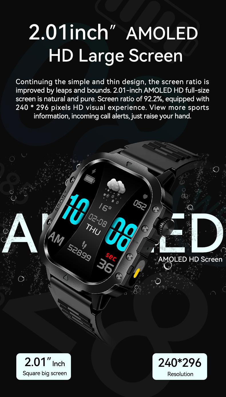 2025 Upgraded Smart Watch for Men - H12 Model | Massive 2.01'' Screen ...