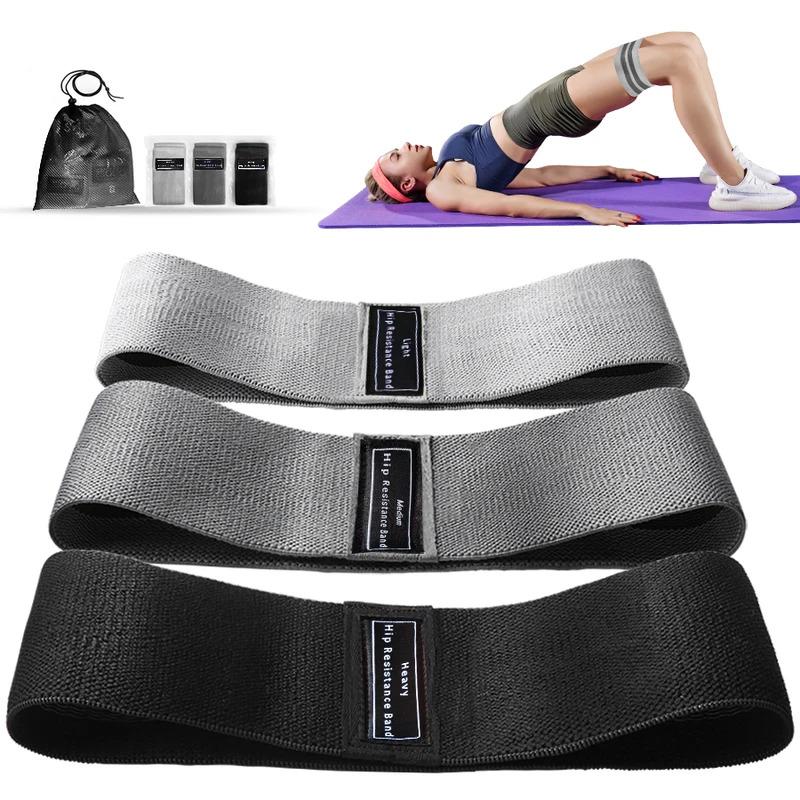 Fabric Resistance Hip Booty Bands Glute Thigh Elastic Workout Bands ...