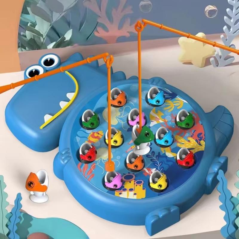 New Simple Dinosaur Magnetic Fishing Toys Non-Rotating with Rod ...