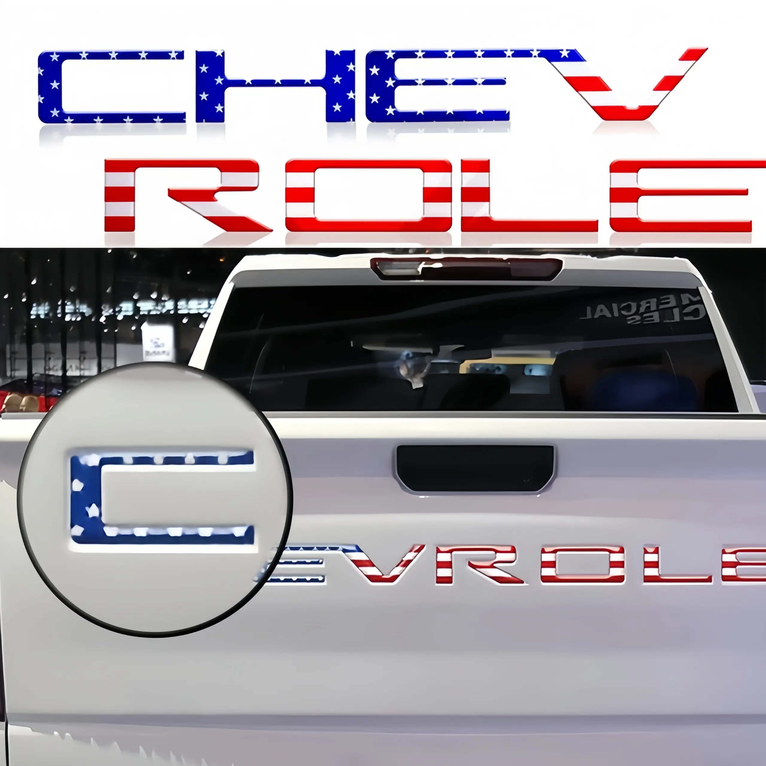 3D tailgate letters stickers exterior accessories Compatible for 2021 ...