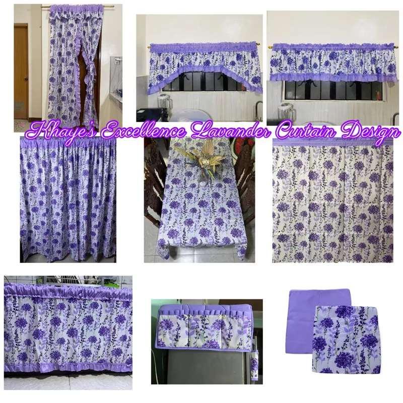 Gina Printed Excellence Lavander Matchy Curtain - Standard Hook ...
