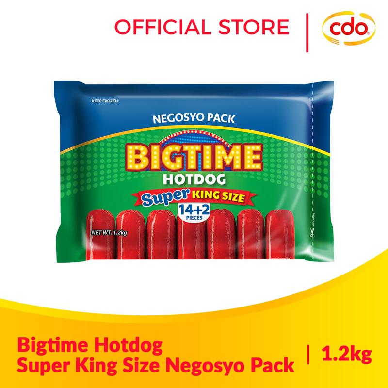 Bigtime Hotdog Super King-Size 14+2 - 1.23kg - TikTok Shop Philippines