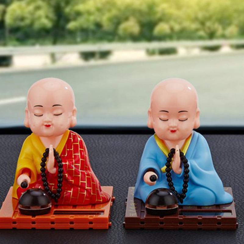 Solar Powered Toy Buddhist Monk Figure Dancing Swing Figure Model ...