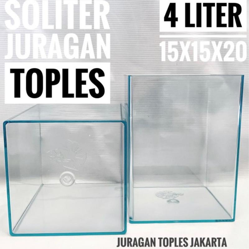 Soliter AKrilik 4 Liter juragan toples Bening Putih Bersih Dapat ...