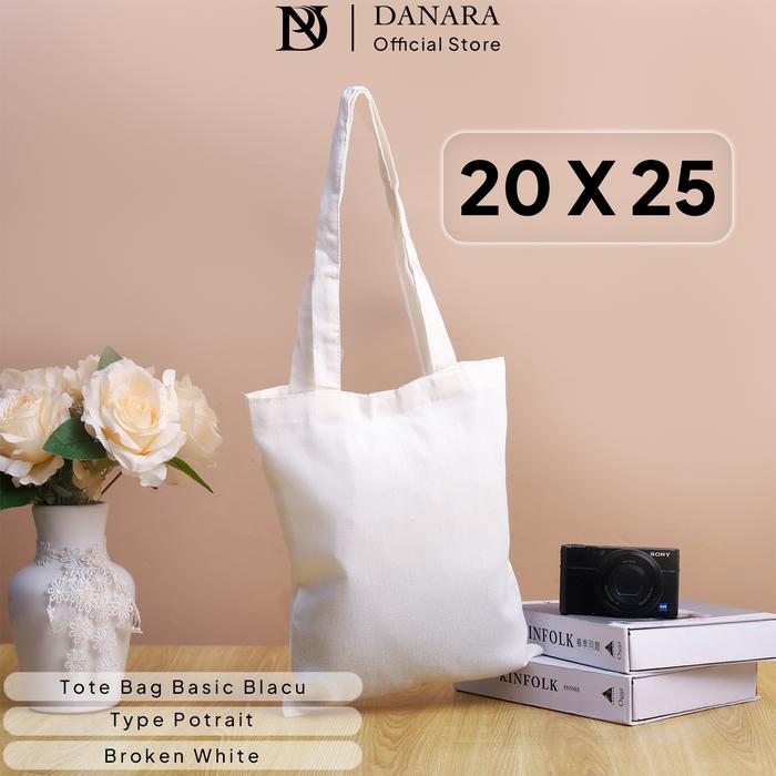 Jual DANARA Tote Bag Basic Blacu Polos Type Potrait 20X25 - Broken ...
