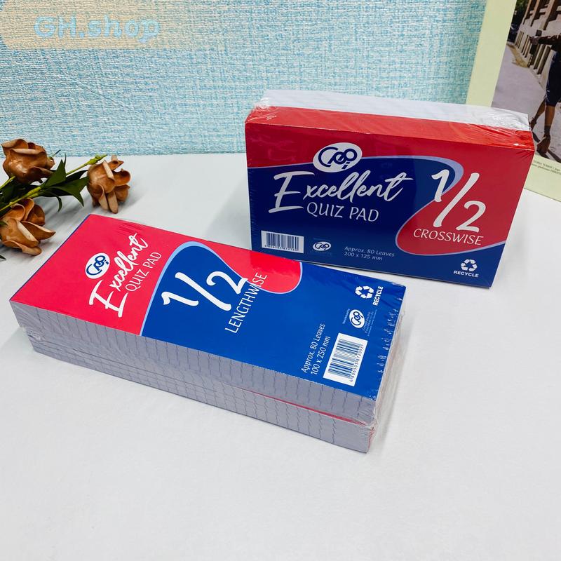 10books 1/2 Lengthwise Crosswise Quiz PAD Writing Pad PAPER Memo ...