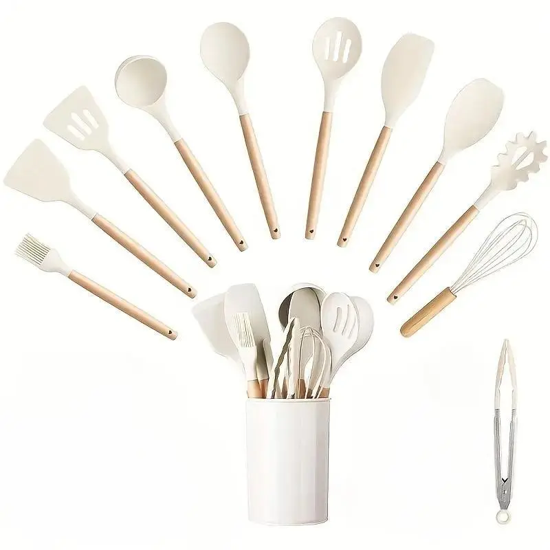 Unique Valentine's Day Gifts Silicone Kitchen Utensil Set with Storage ...