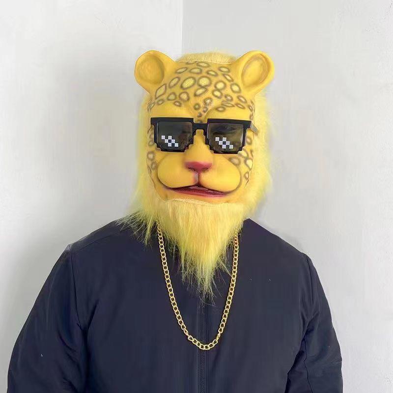 Topi Keledar Harimau Harimau, Topeng Goku Anak Harimau Haiwan, Muka ...