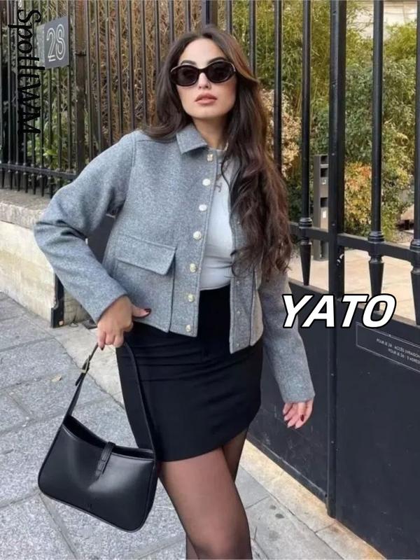 YATO Women's New Casual Cardigan Big Pocket Jacket Fit Womenswear ...