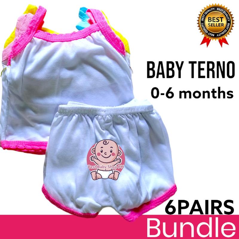 6PAIRS Cute Terno Spaghetti Sando and Short for Baby Girl 0- - TikTok ...