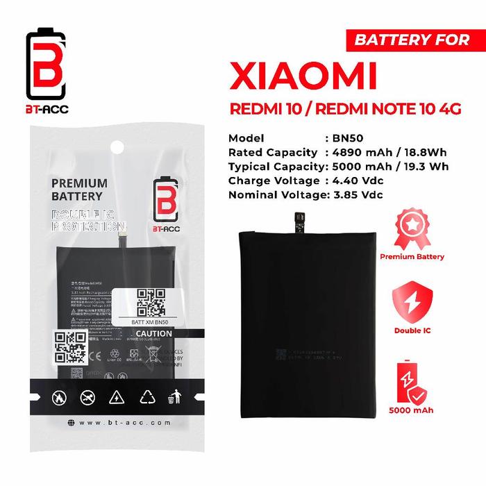 Promo BT-ACC Battery Baterai Batre For Xiaomi Redmi 10 / Redmi Note 10 ...