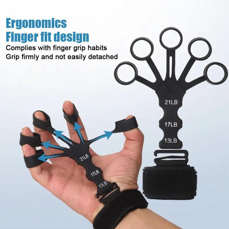 New 5 Finger Gripper Silicone Finger Exerciser Hand Wrist Grip - TikTok ...