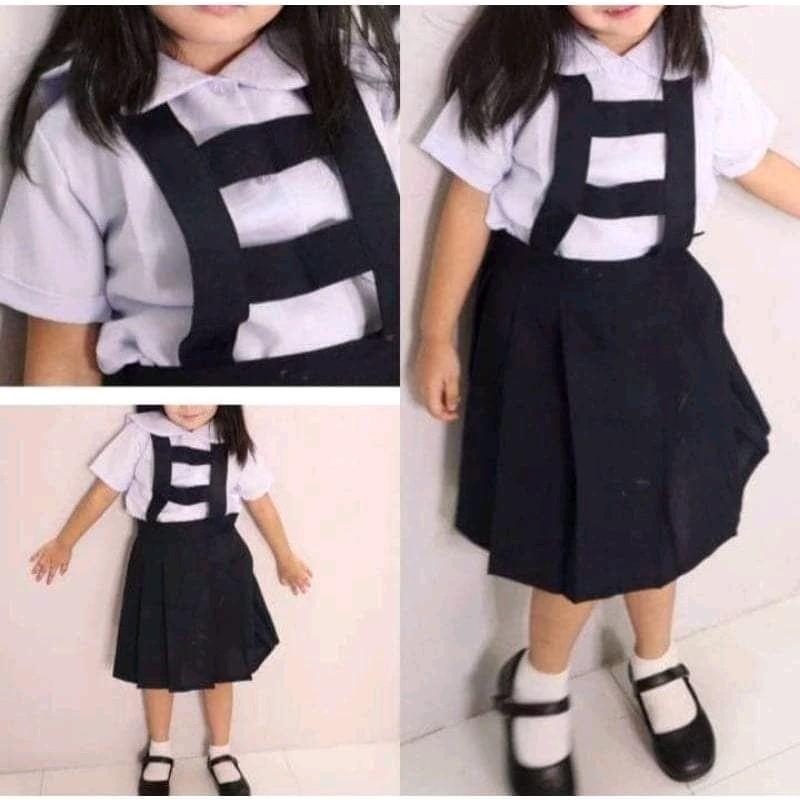 Navy blue palda school uniform Back pleatsi - TikTok Shop Philippines