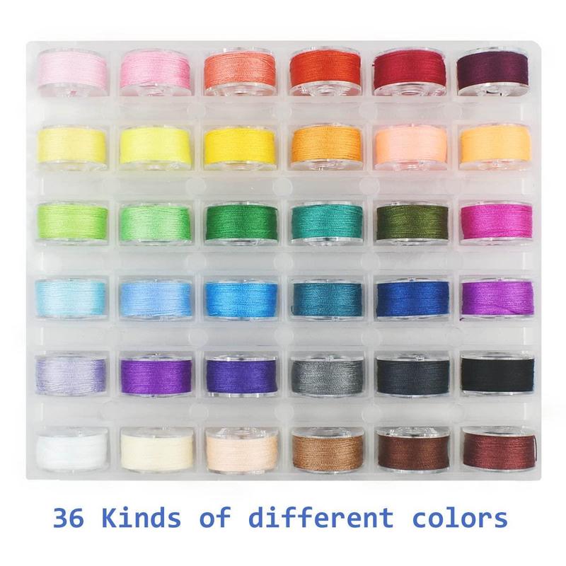 1 PCS 36 Colors Sewing Thread Bobbins with Bobbin Case, Sewing - TikTok ...