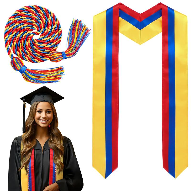 Country Flag Graduation Stole Sash Cords Class of 2025 First - TikTok Shop