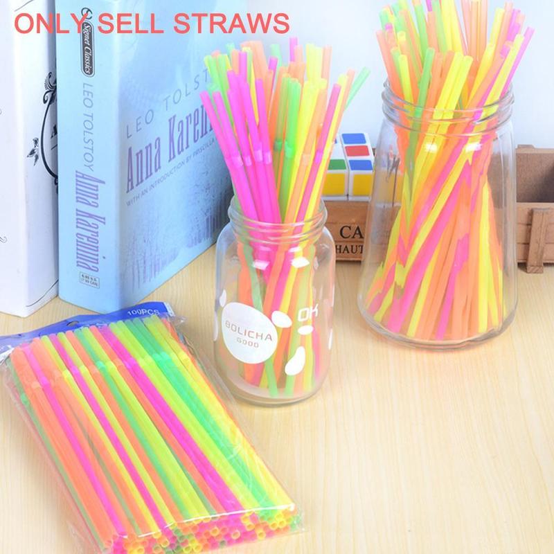 Straw Milkshake, 100PCS, Bahan Plastik, Tebal, Sesuai untuk Teh ...