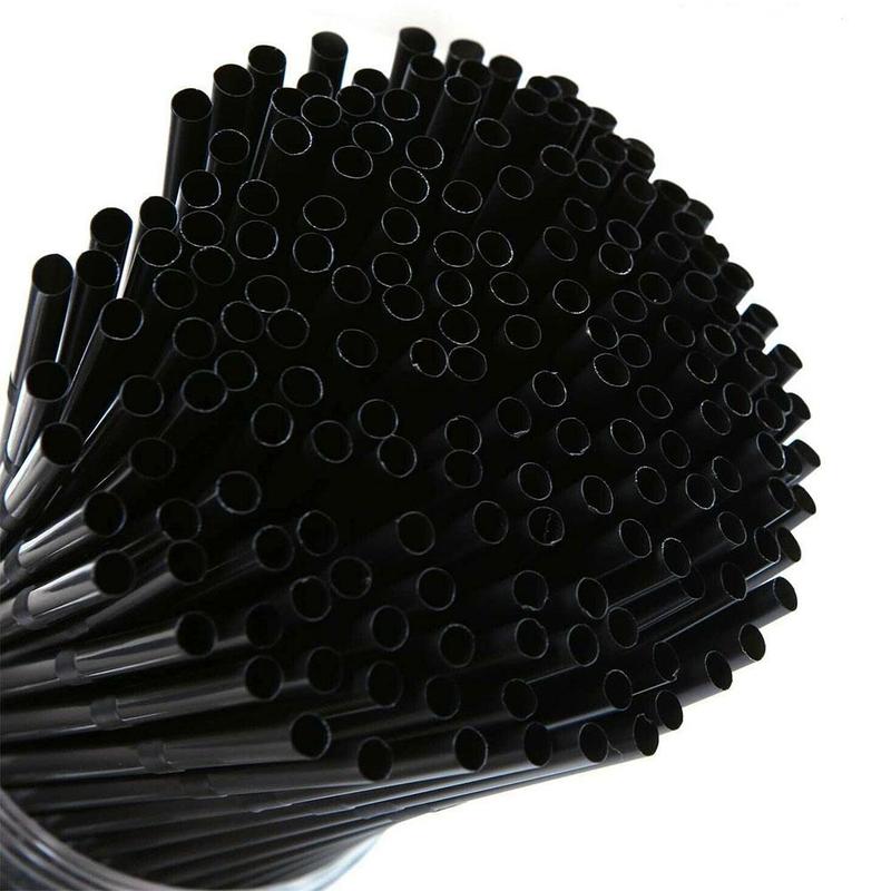 Straw Rata, Hitam Premium, Fleksibel, 100pcs, Straw Minuman Pakai ...