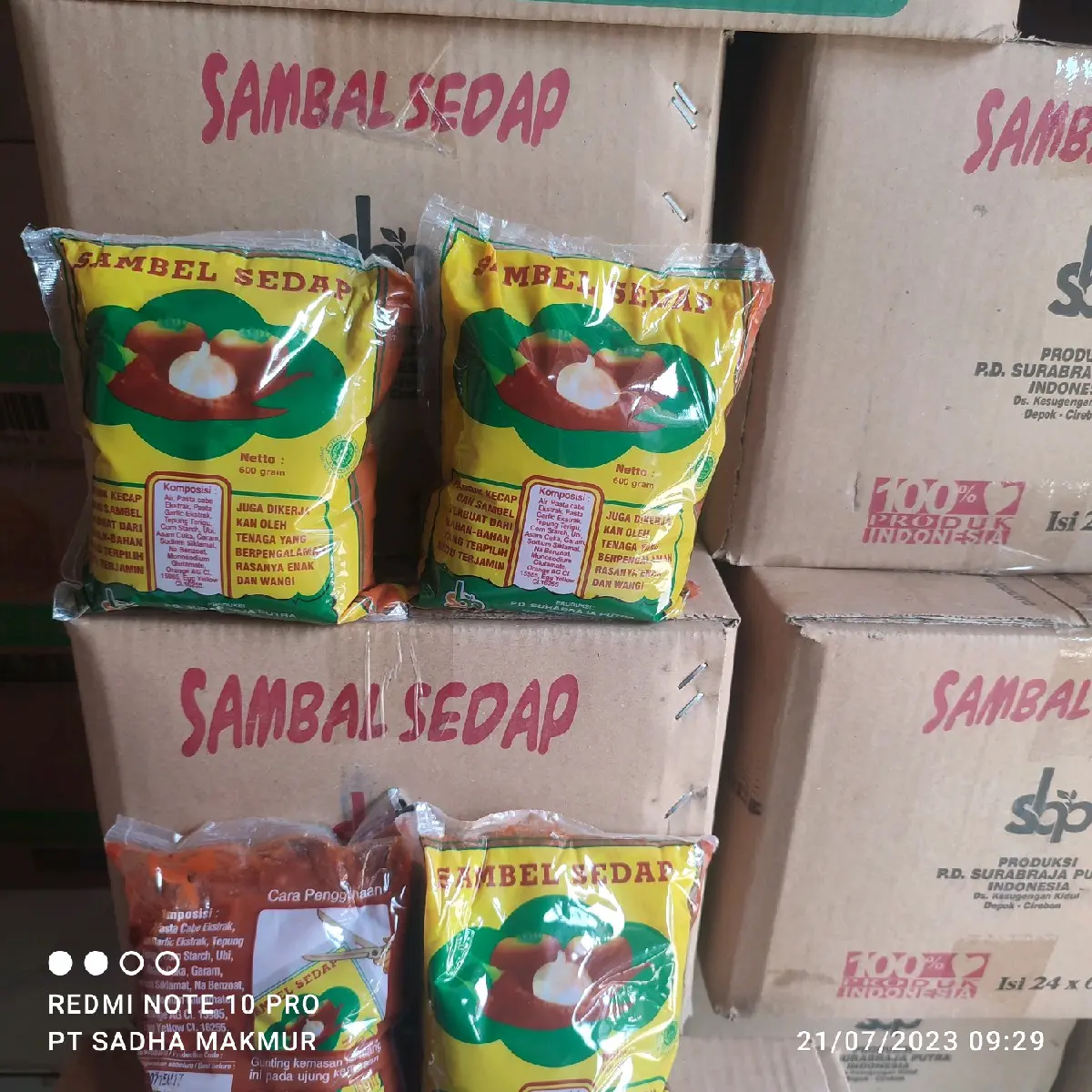 6 Pcs Saos Sambal Sedap 600gram bantal - Shop | Tokopedia